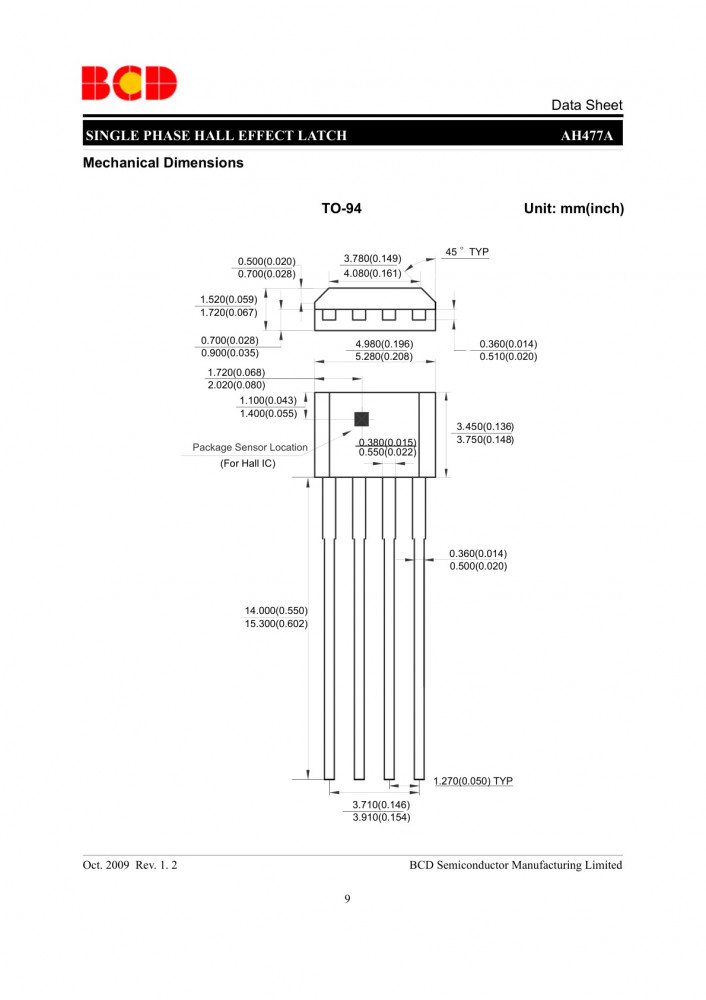 AH477A datasheet page 9