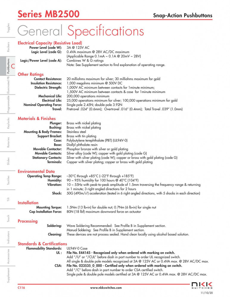 MB2511 technical document page 1