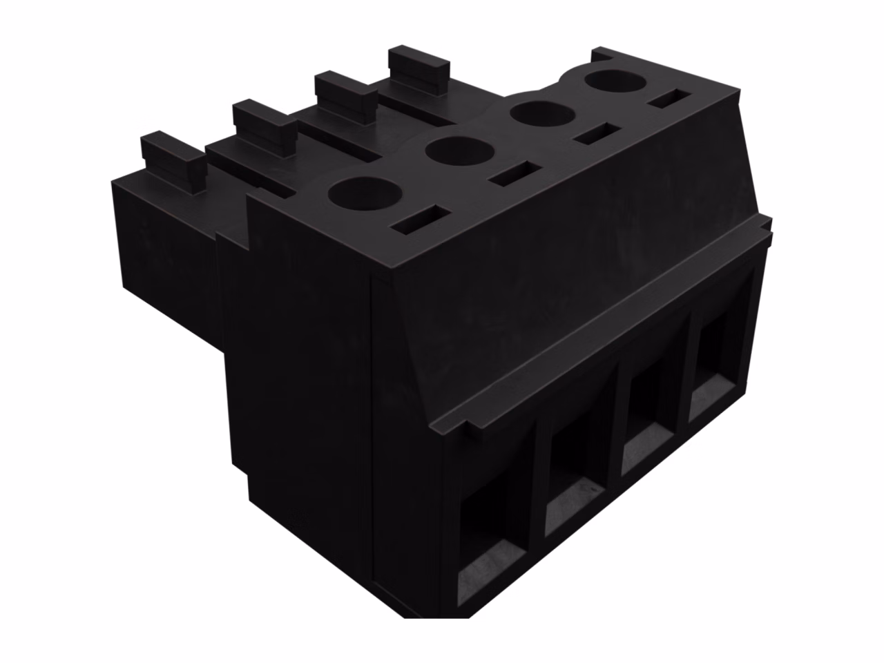 3.81mm Pitch Eurostyle Horizontal Plug, with Reverse Imprinting, Black, 4 Circuits for sale