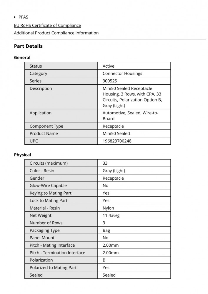 MOLEX 3005250002 technical document image 2