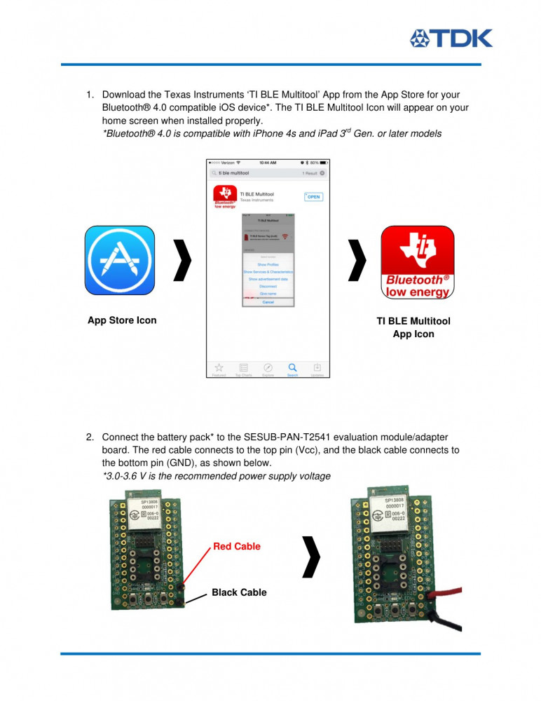 SESUB-PAN-T2541 EVK Quick Start Guide page 2
