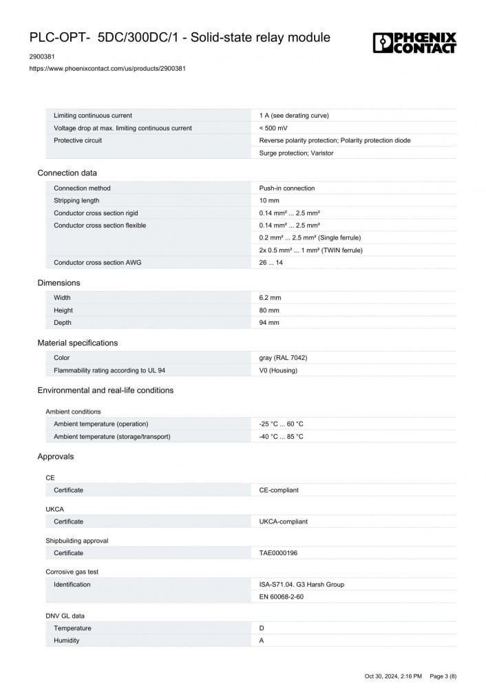 Phoenix Contact 2900381 technical document page 3