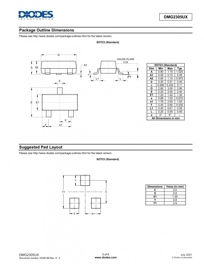 DMG2305UX-13 datasheet page 5