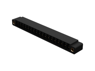 3.50mm Pitch Eurostyle Right-Angle PCB Header, with Threaded Retention Inserts, Gold (Au) Plated, Black, 18 Circuits for sale