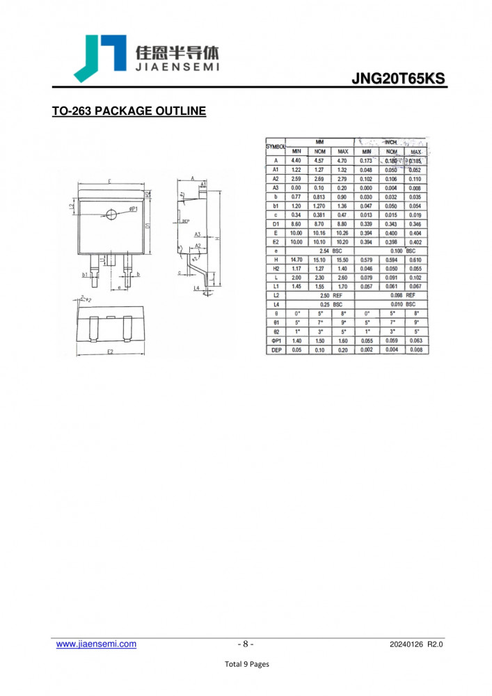 JNG20T65KS datasheet page 8