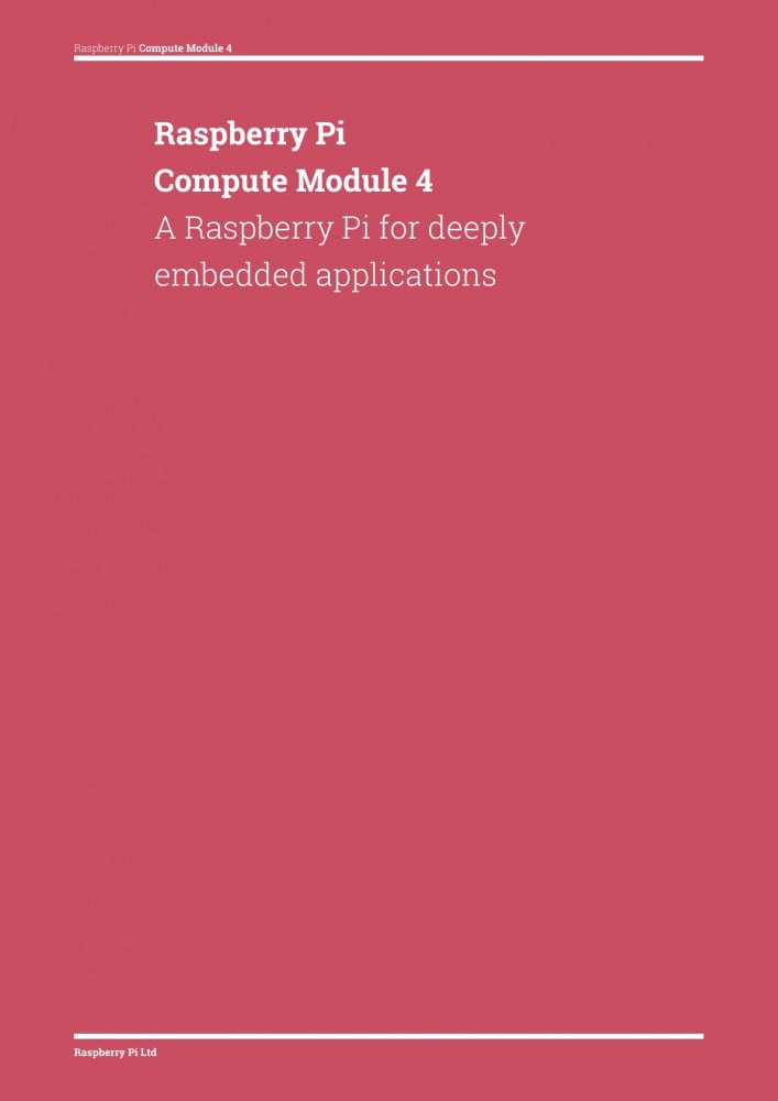 Compute Module 4 document page 1
