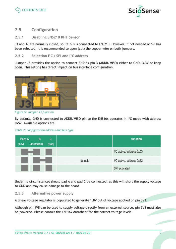ENS161 evaluation kit document page 7