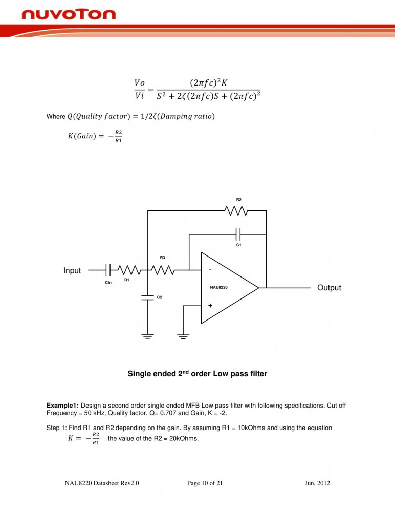NAU8220 datasheet page 10