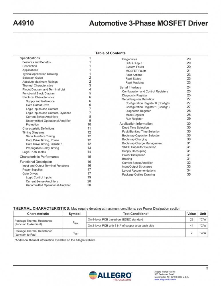 A4910 datasheet page 3