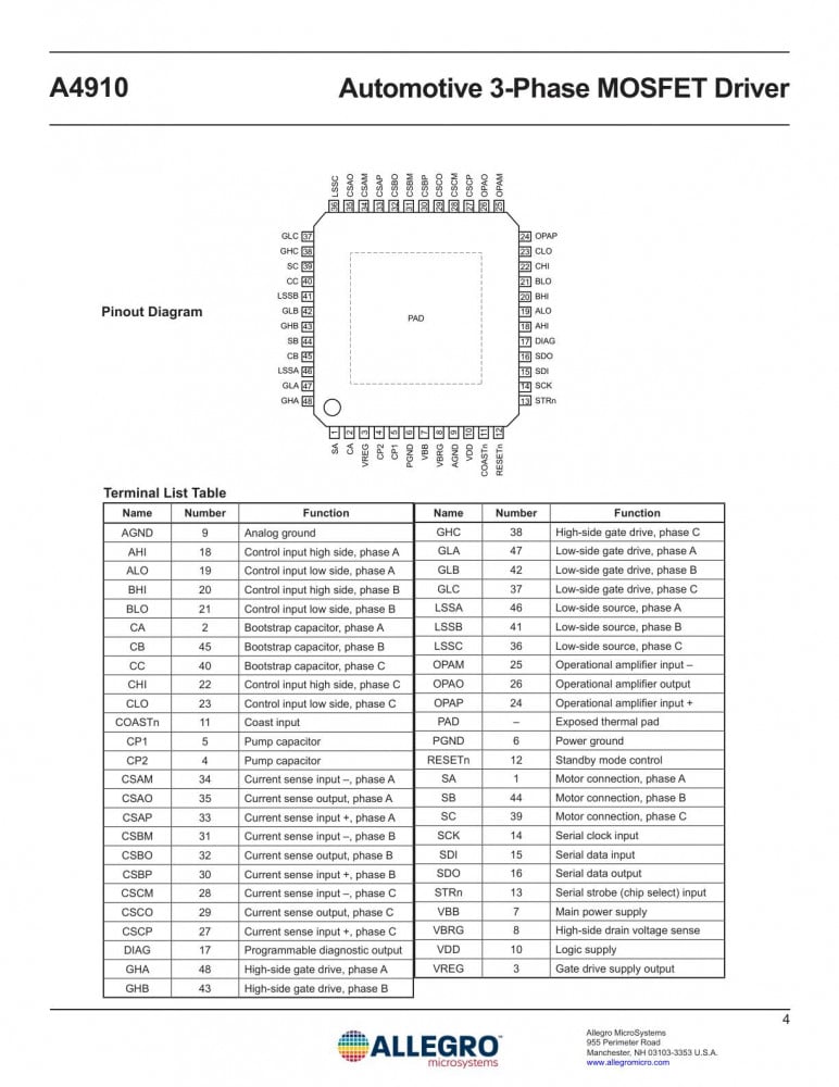 A4910 datasheet page 4