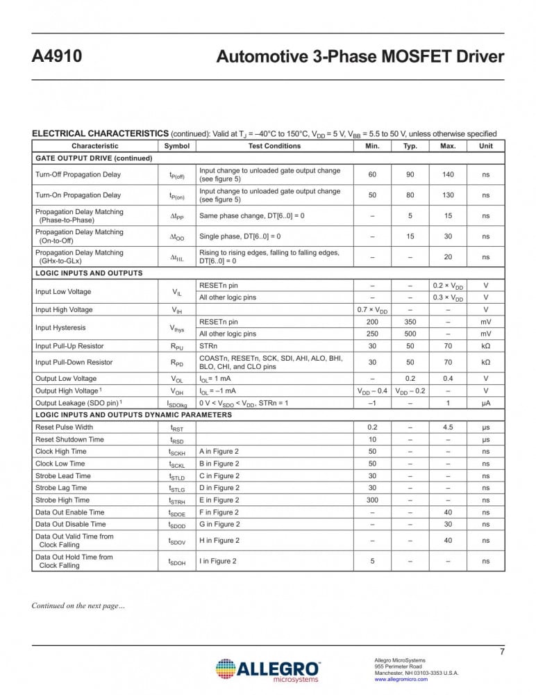 A4910 datasheet page 7