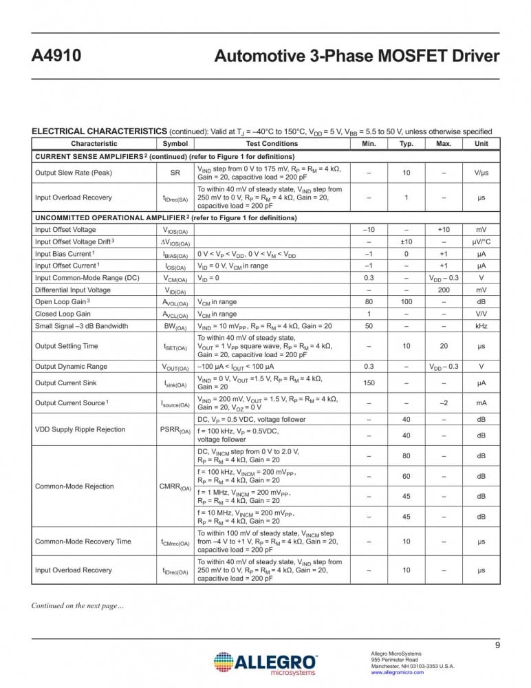 A4910 datasheet page 9