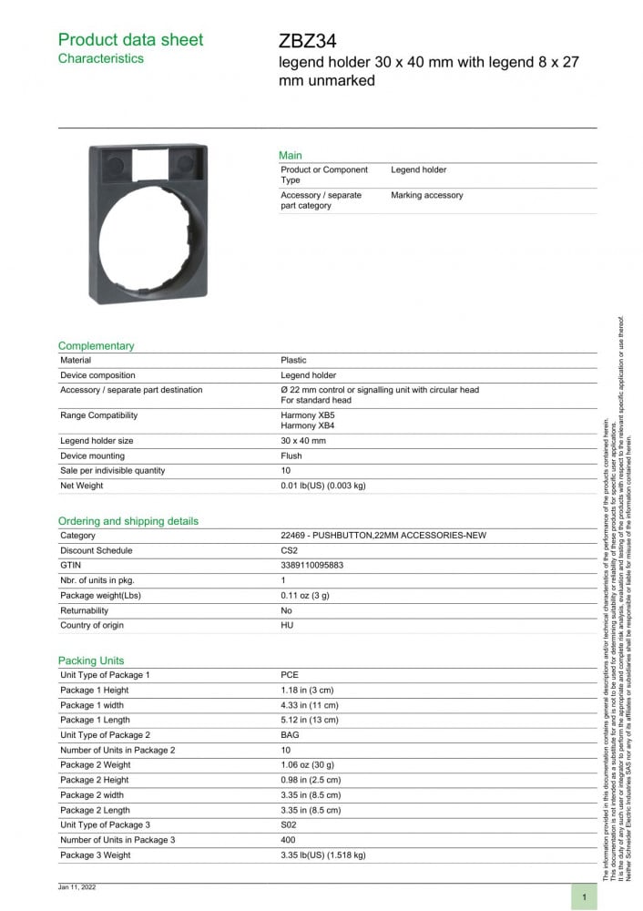 ZBZ34 technical document page 1