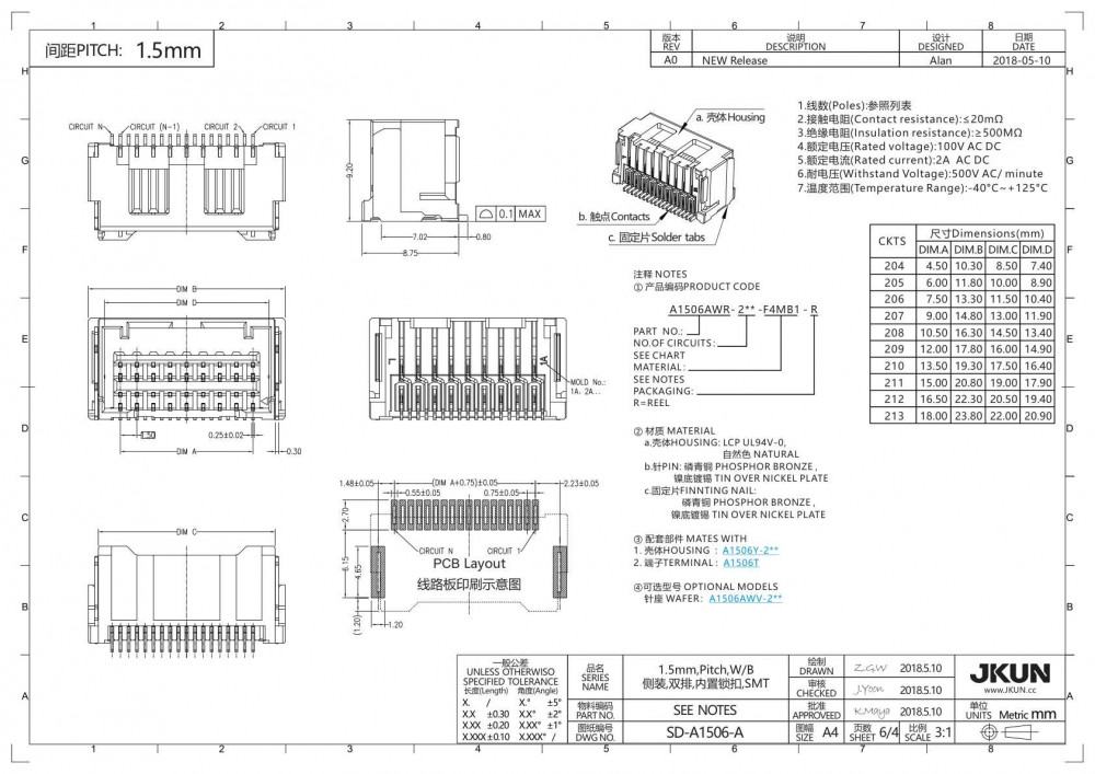 A1506AWR-06-F4MB1-R technical drawing page 4