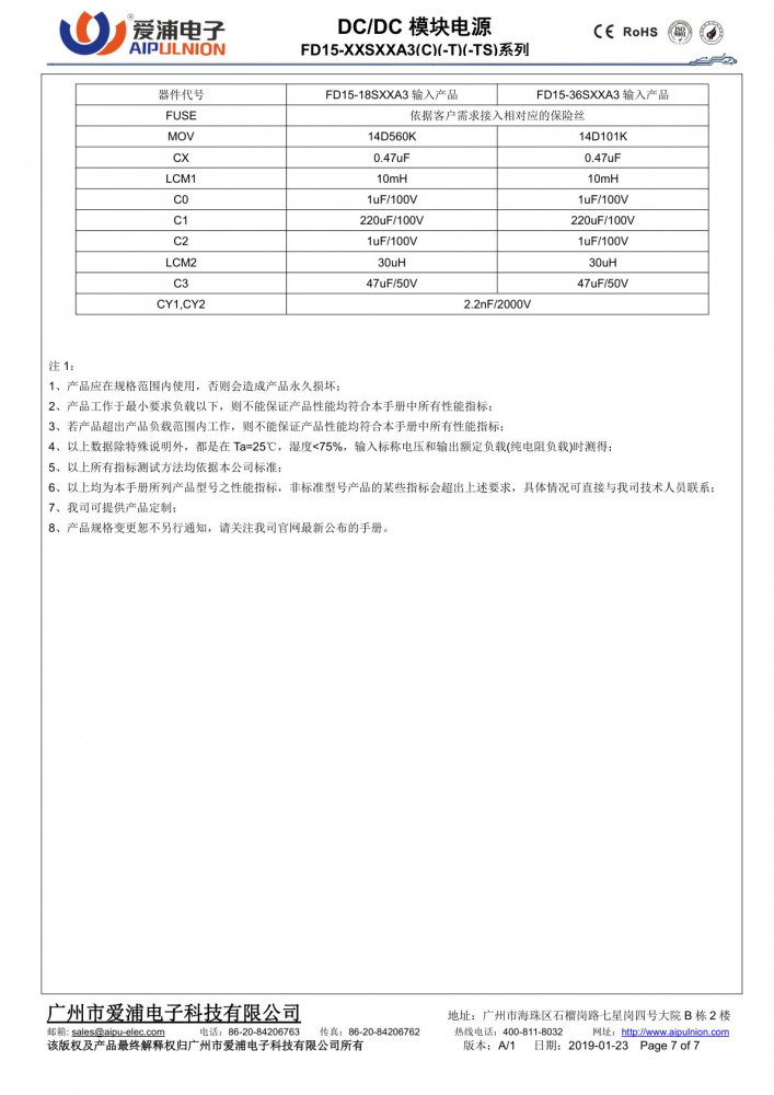 FD15-18S09A3C datasheet page 7