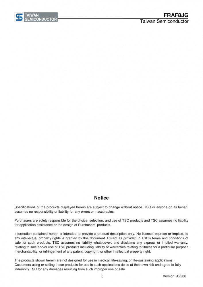 FRAF8JG technical document, page 5