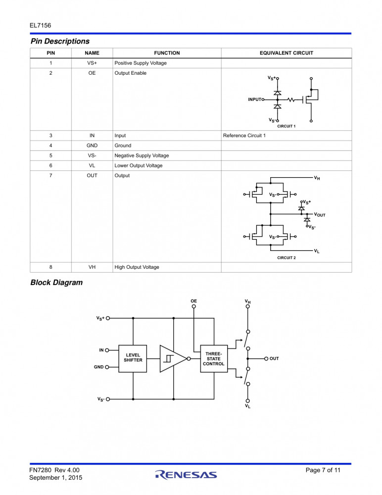 EL7156CNZ datasheet page 7
