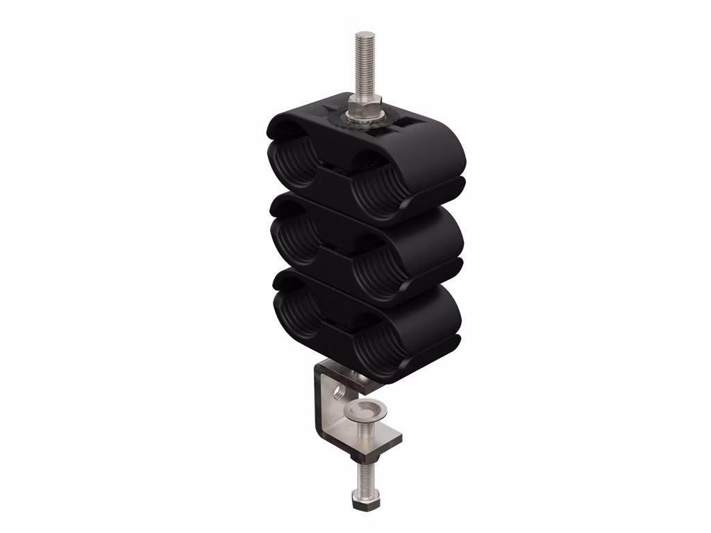 Dual Side, 3-Hole, Feeder Clamp for 7/8