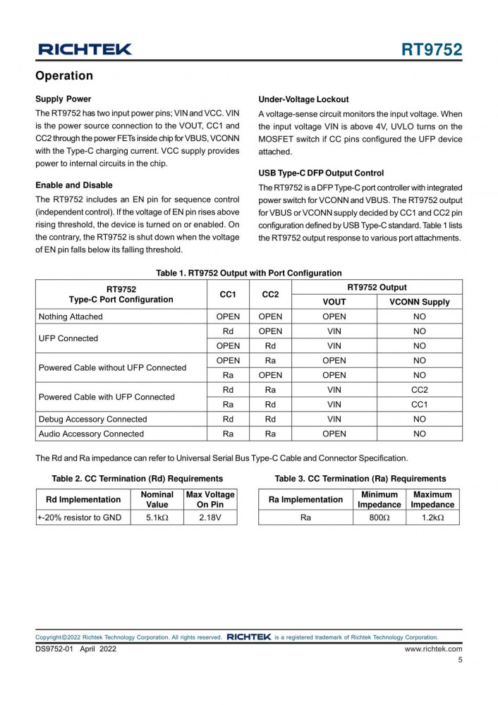RT9752 datasheet page 5