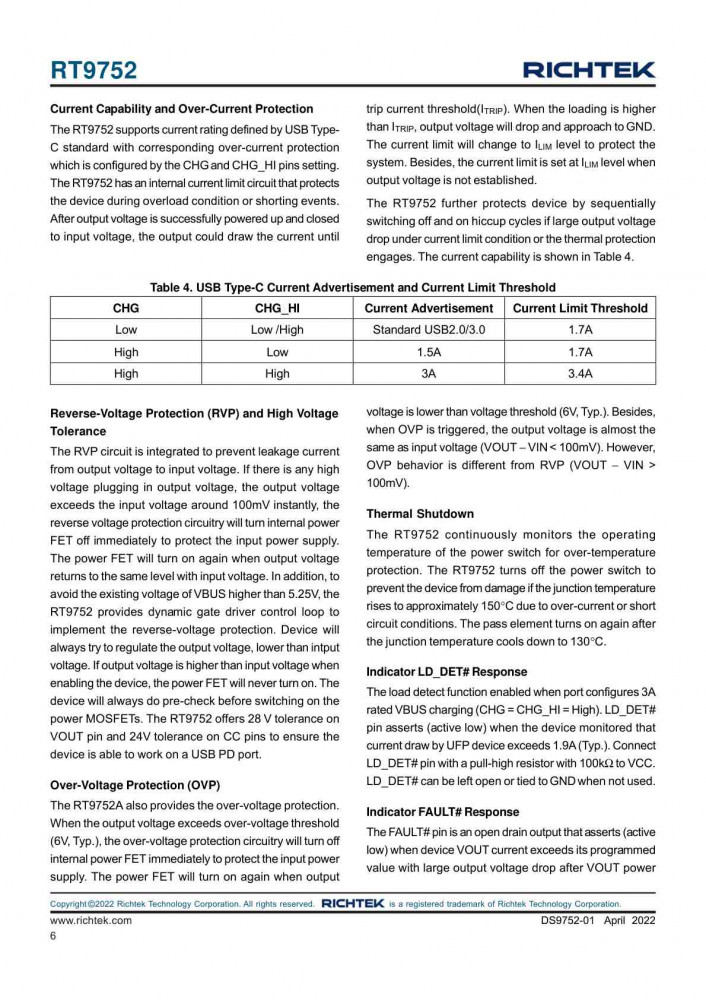 RT9752 datasheet page 6