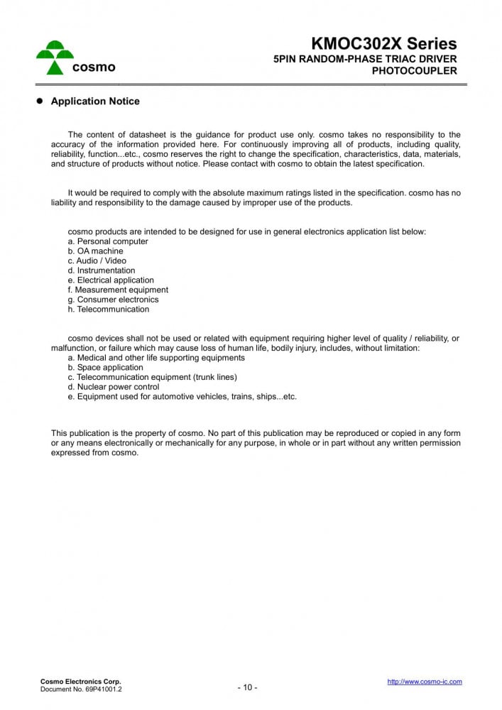 KMOC3023 datasheet page 10