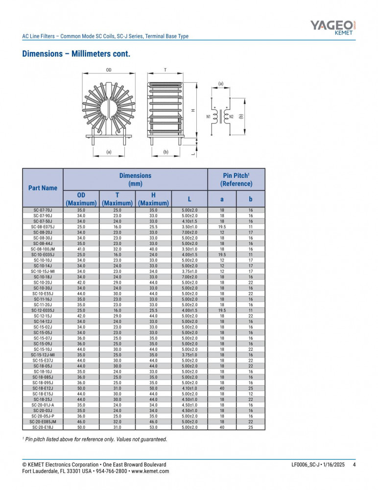 KEMET SC-J datasheet page 4