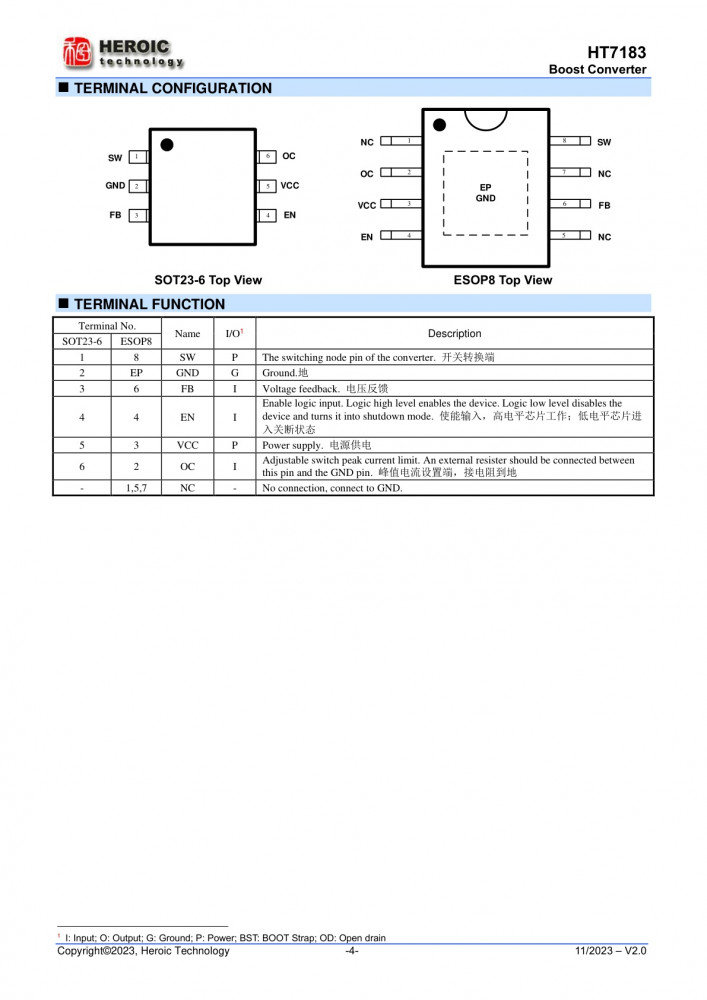 HT7183 datasheet page 4