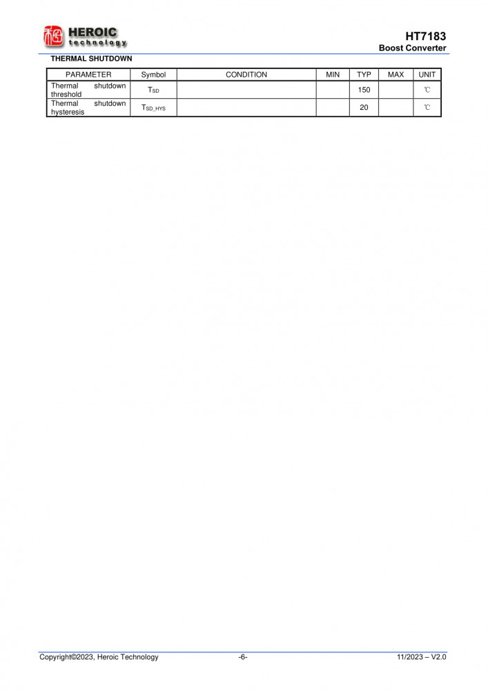 HT7183 datasheet page 6