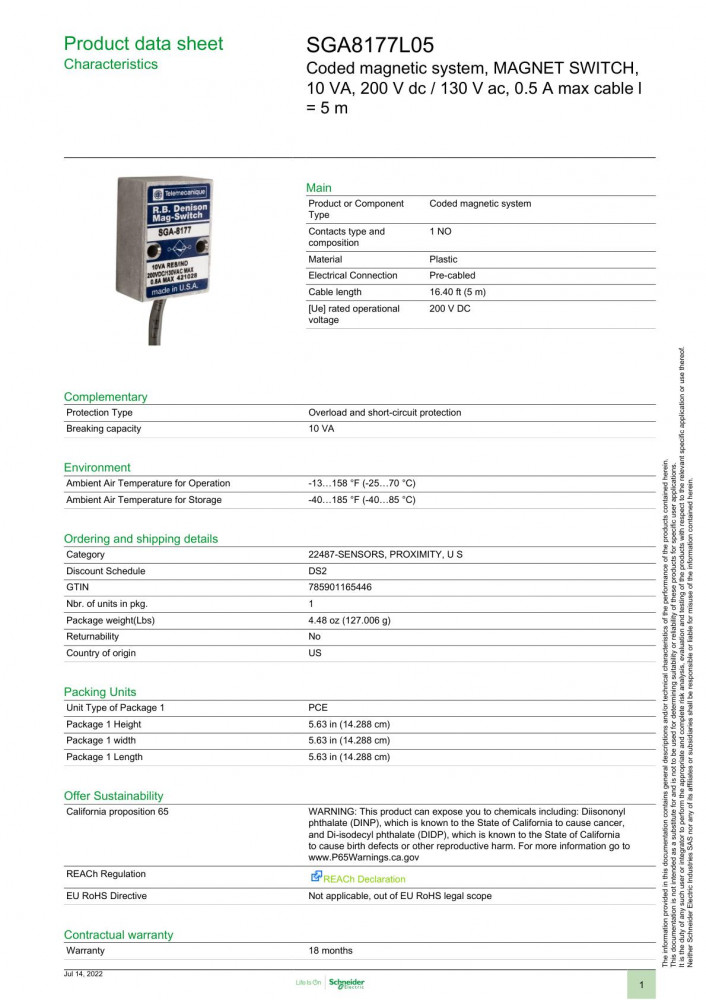 SGA8177L05 technical document preview