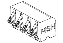 2.00mm Pitch Battery Connector, Surface Mount, Contact Width 0.67mm, 4 Circuits, Lead-Free for sale