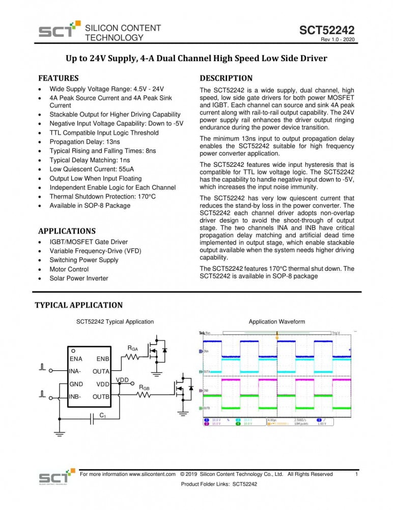 SCT52242STDR datasheet page 1