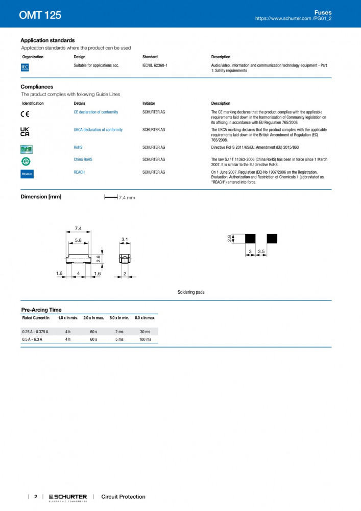 SCHURTER 3404.0116.11 technical document page 2