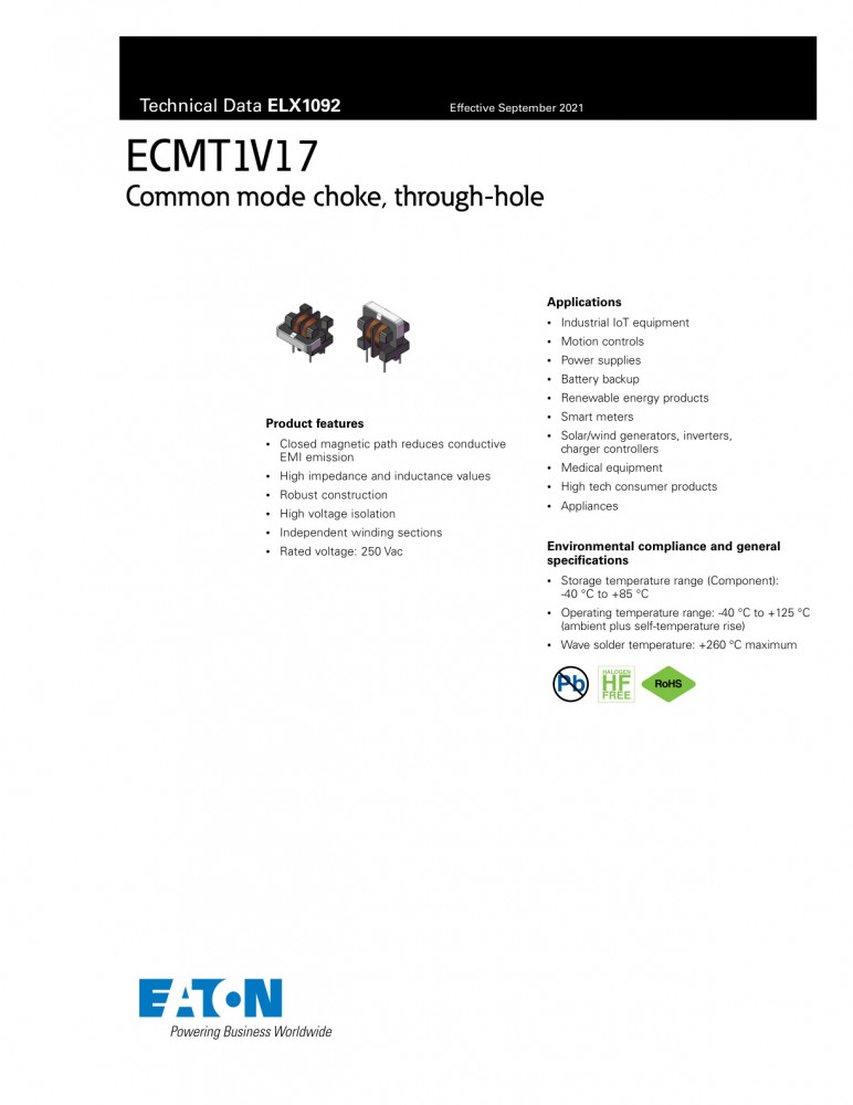 ECMT1V series datasheet page 1