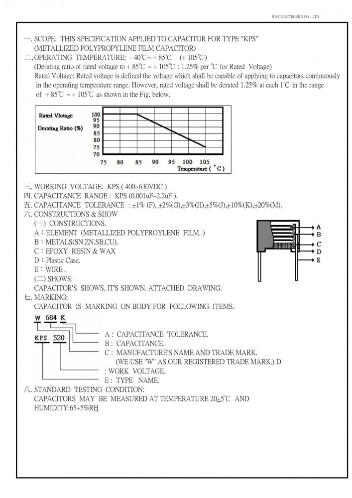JOEY KPS specification page 4