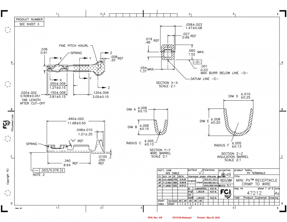 Amphenol 48251-000LF document page 1