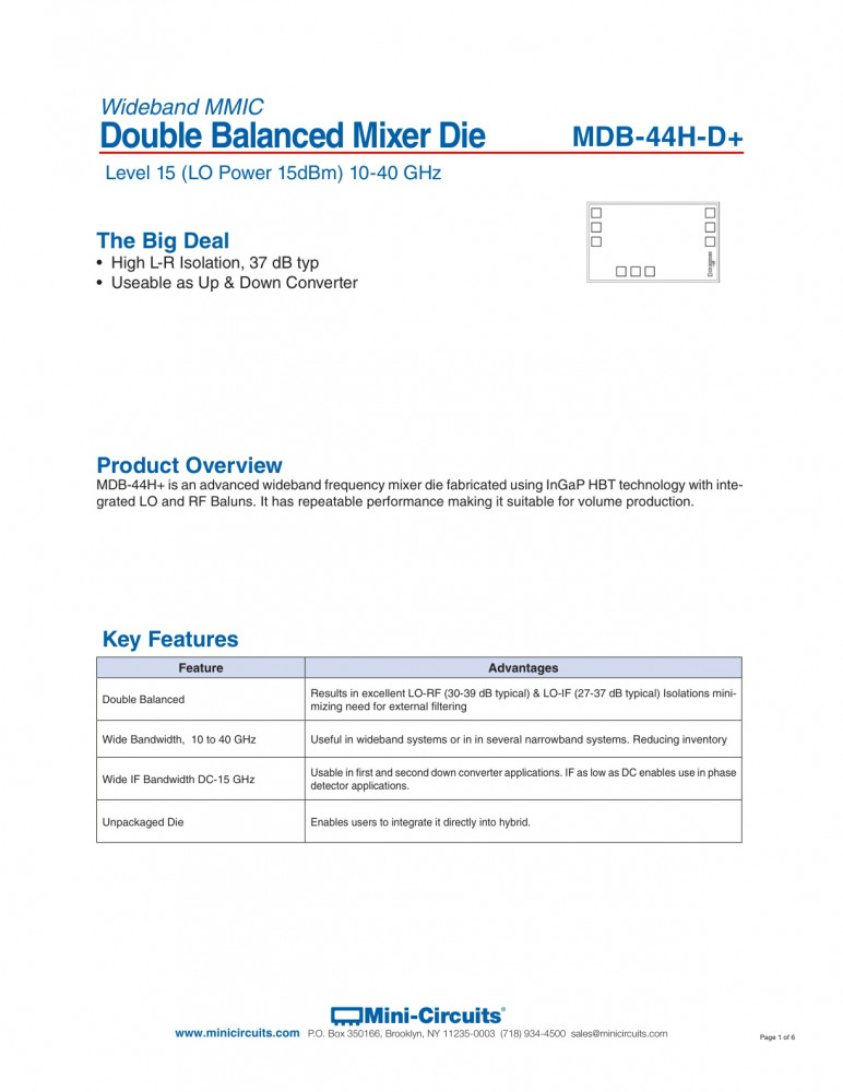 MDB-44H-DG+ datasheet page 1