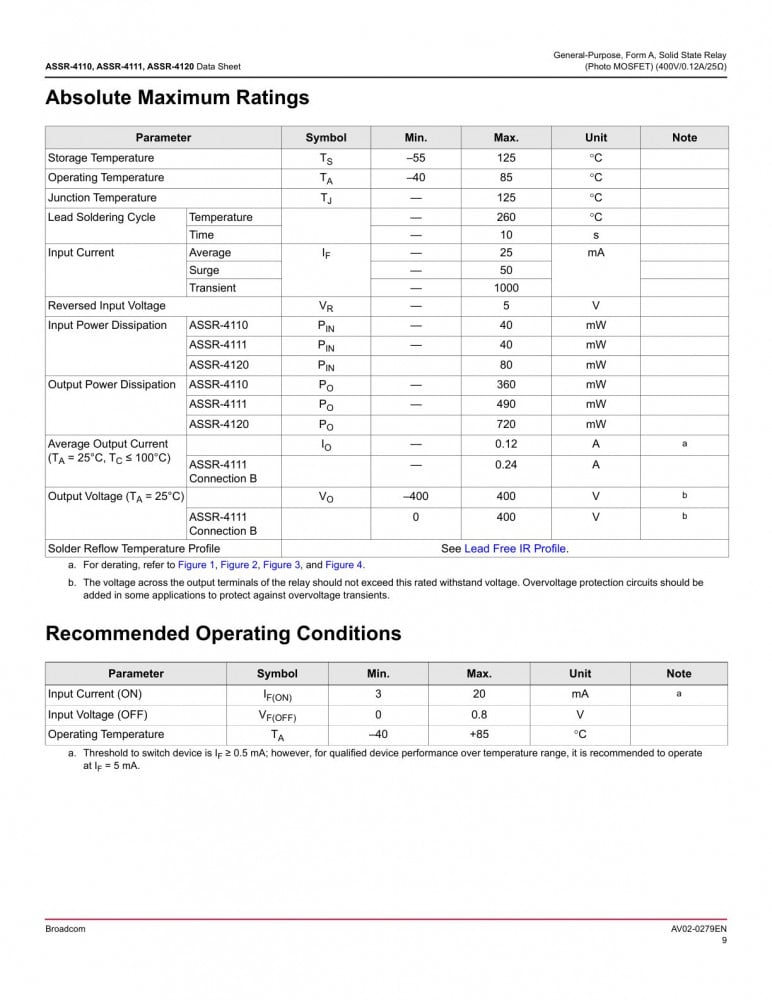 ASSR-4120-502E datasheet page 9