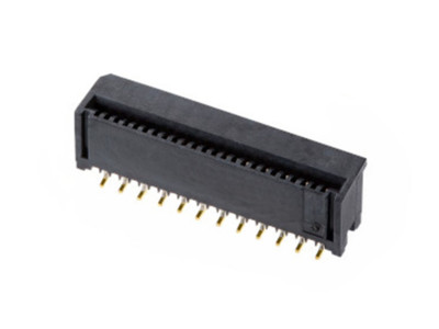 Easy-On FFC/FPC Connector, 0.50mm Pitch, Surface Mount, Vertical, Non-ZIF, Standard Footprint, Gold Plating, Black, 6 Circuits