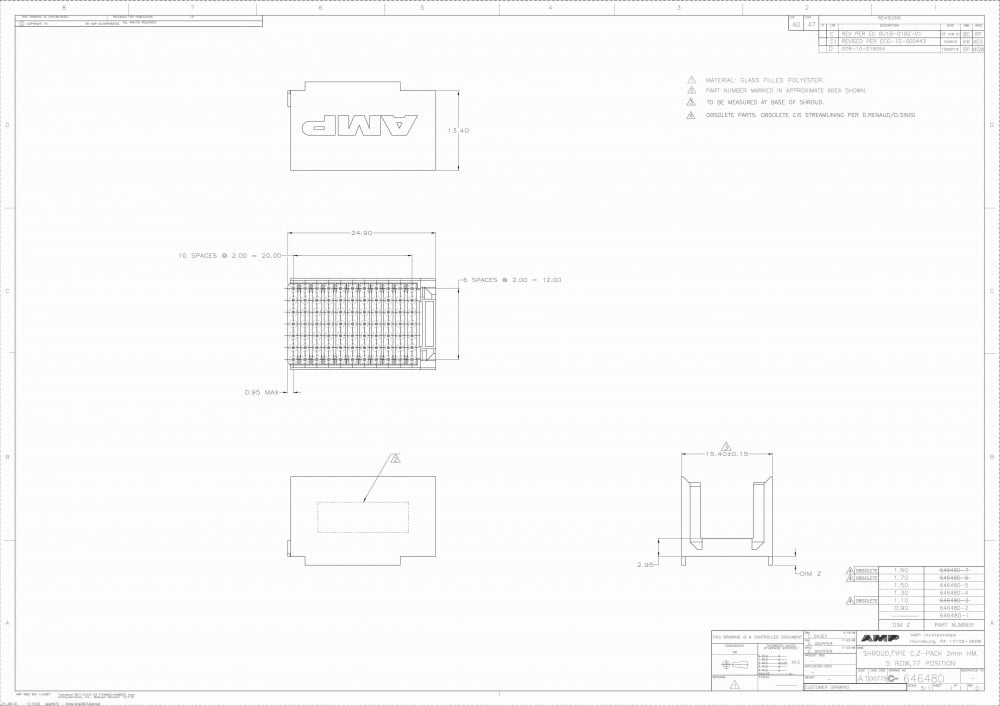 TE Connectivity 646480-1 technical drawing preview