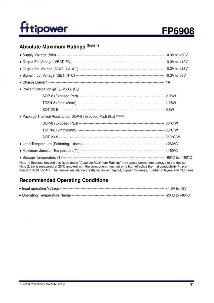 FP6908ASP datasheet page 7