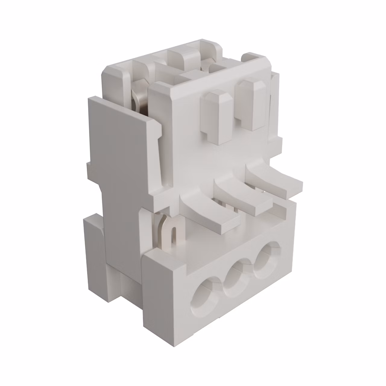 Appli-Mate RAST 2.5 IDT Housing, 2.50mm Pitch, with Side Latches, Female, 2 Circuits, Position Keys A & D Removed, Polarizing Rib Between 1/2, Voided Circuit 2 for sale