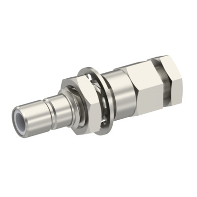 SMB / STRAIGHT PLUG FEMALE CRIMP TYPE FOR 2/50 D CABLE NICKEL