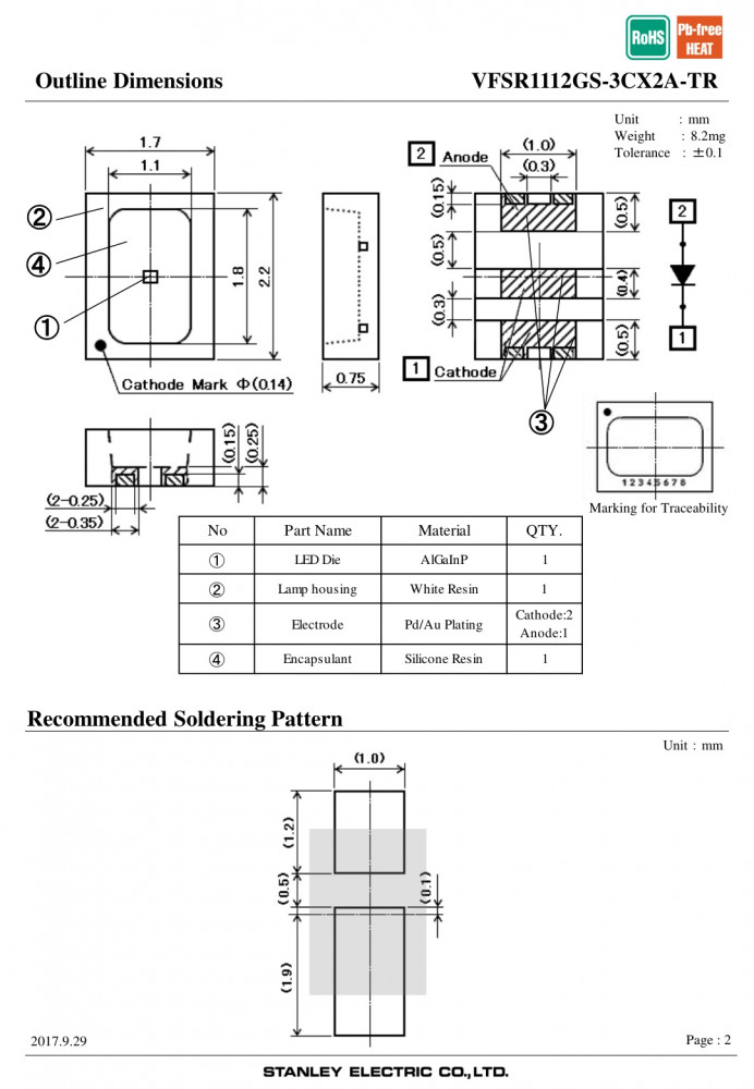 VFSR1112GS-3CX2A technical document page 2