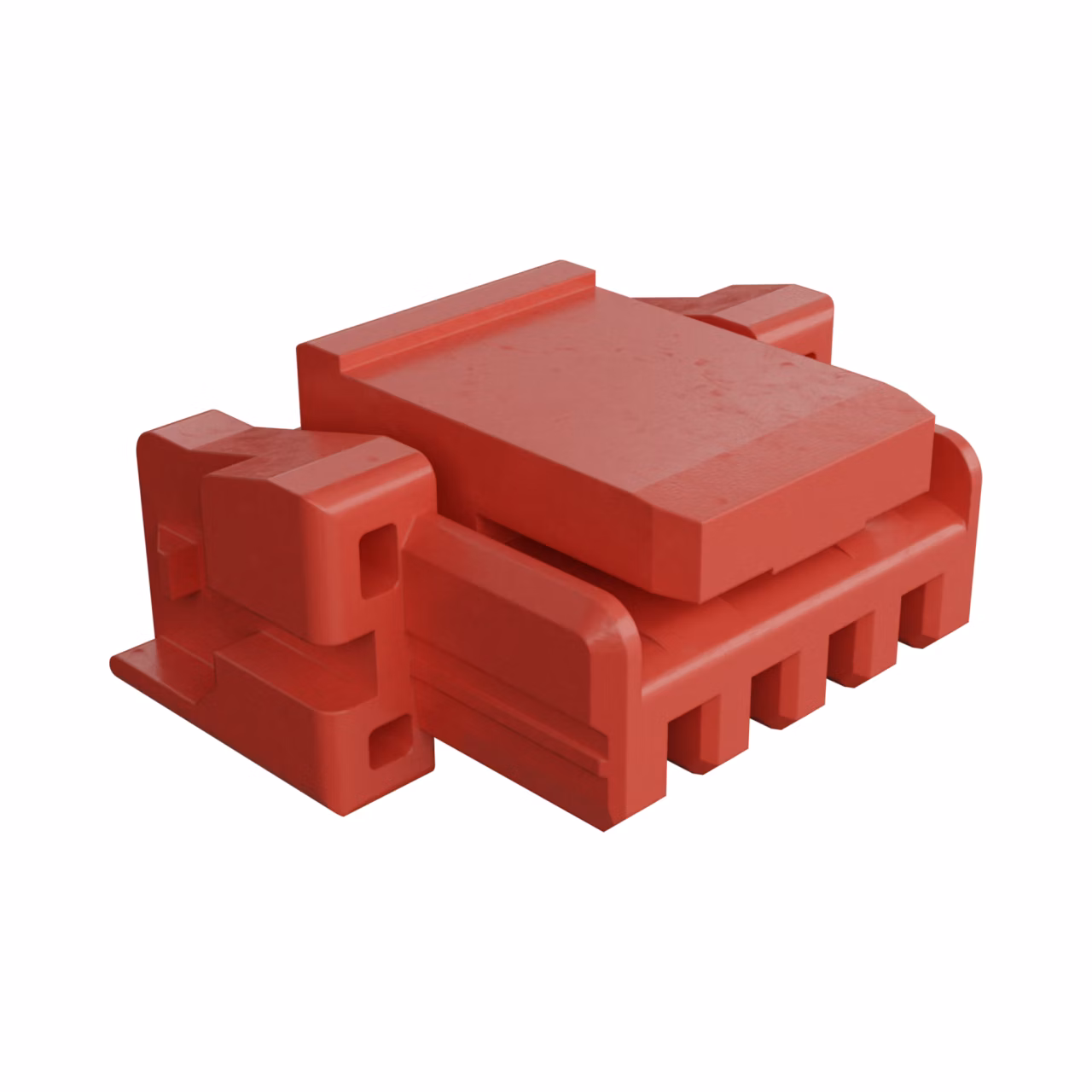 Micro-Lock Plus TPA Type Receptacle Housing, 1.25mm Pitch, Single Row, Positive Lock, 4 Circuits, Red for sale