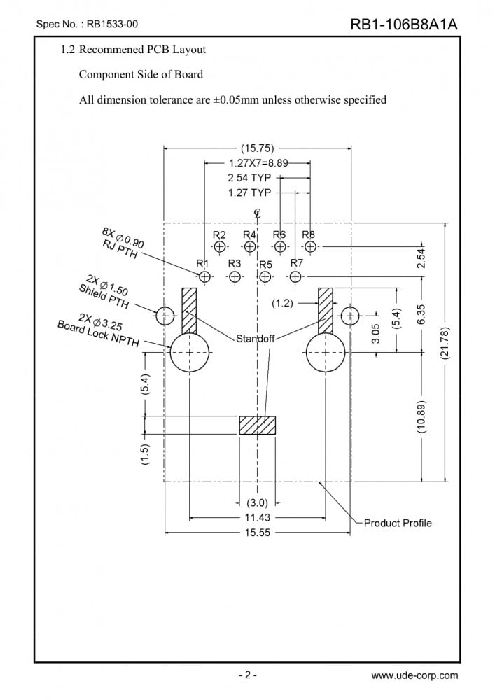 Product dimensions page 2