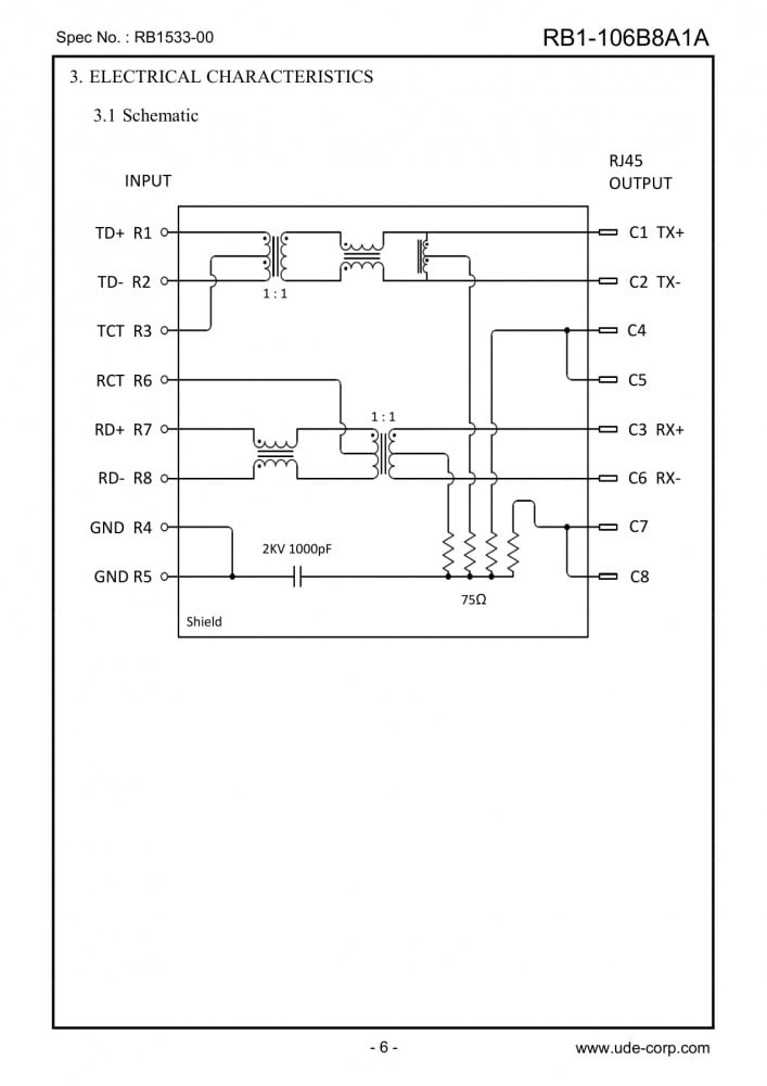 RJ45 plug specification