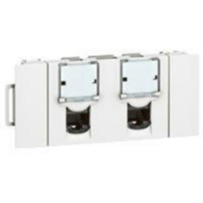 Mosaic™ - RJ45 socket category 6 UTP 2 modules white