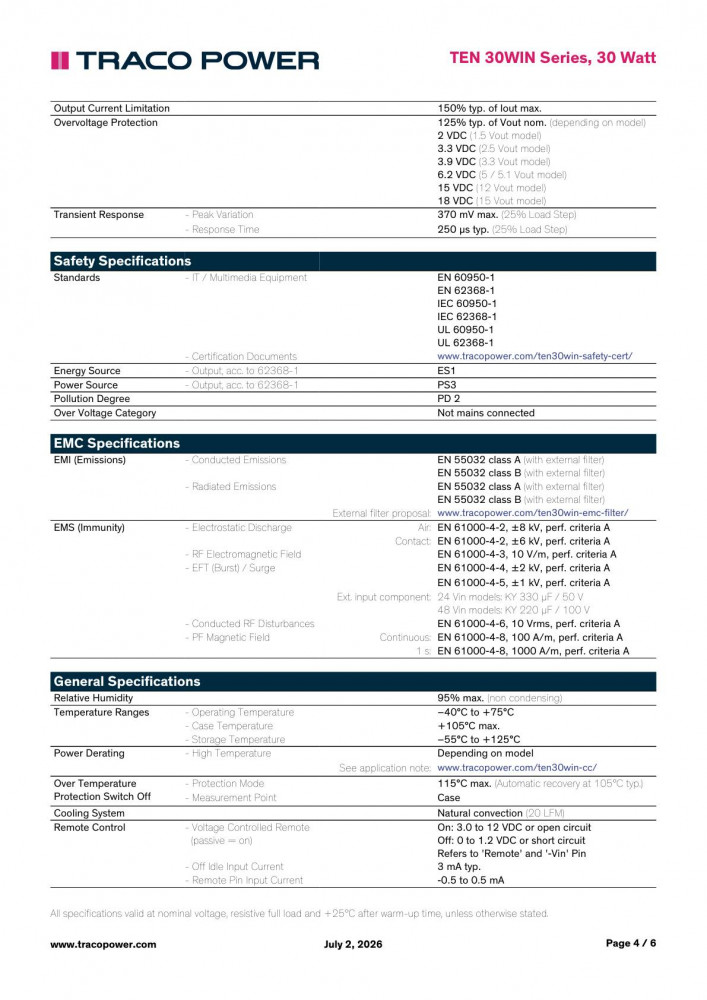 TEN 30WIN datasheet preview, page 4