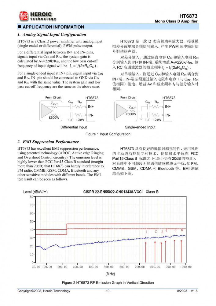 HT6873 datasheet page 10
