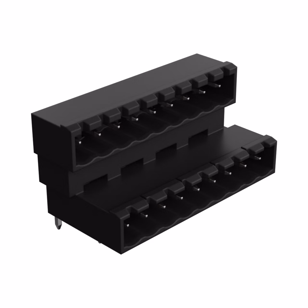 5.00mm Pitch Eurostyle Horizontal Dual Level PCB Header, Closed Ends, 18  Circuits for sale